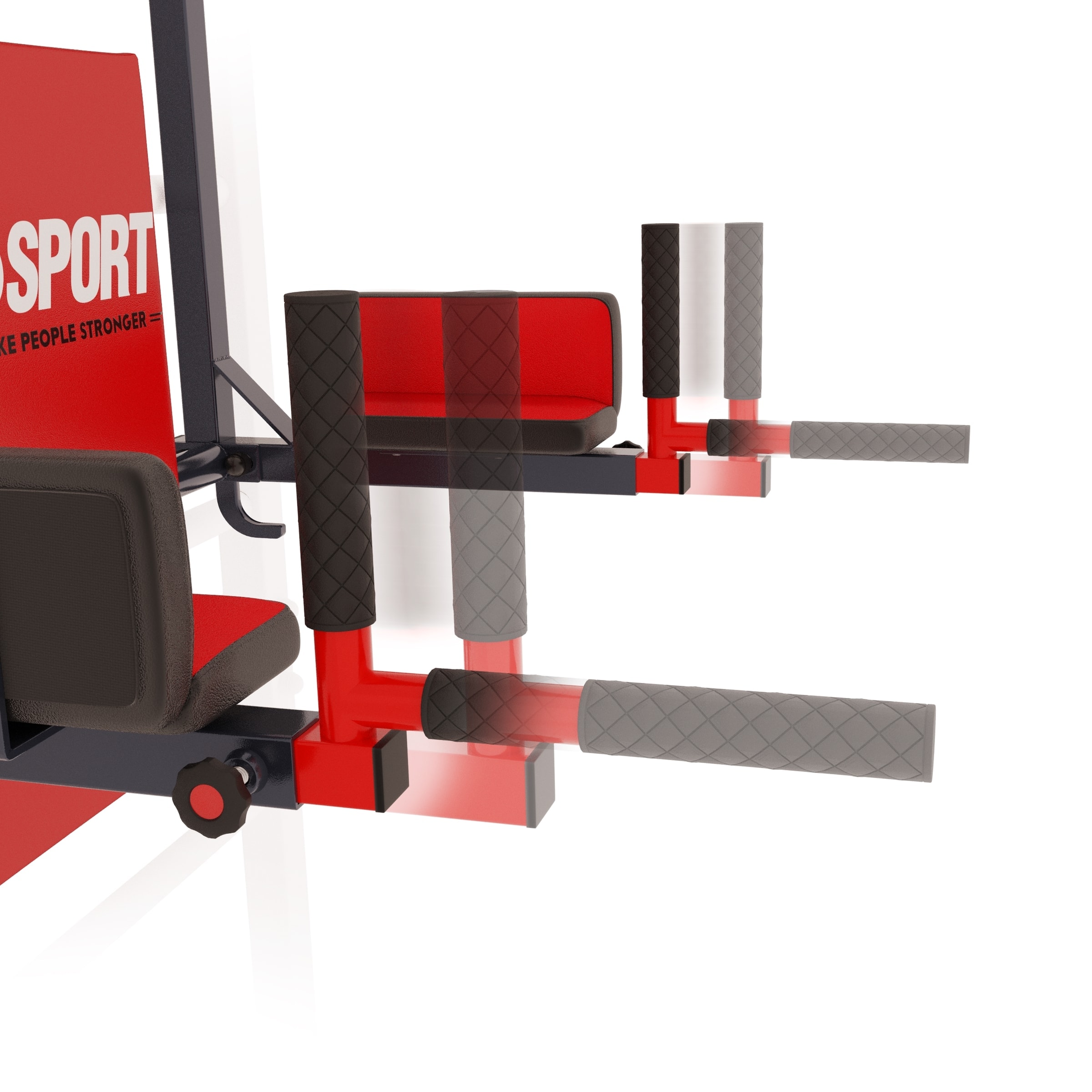 Optrekstang + rekstok voor wandrekken 2in1