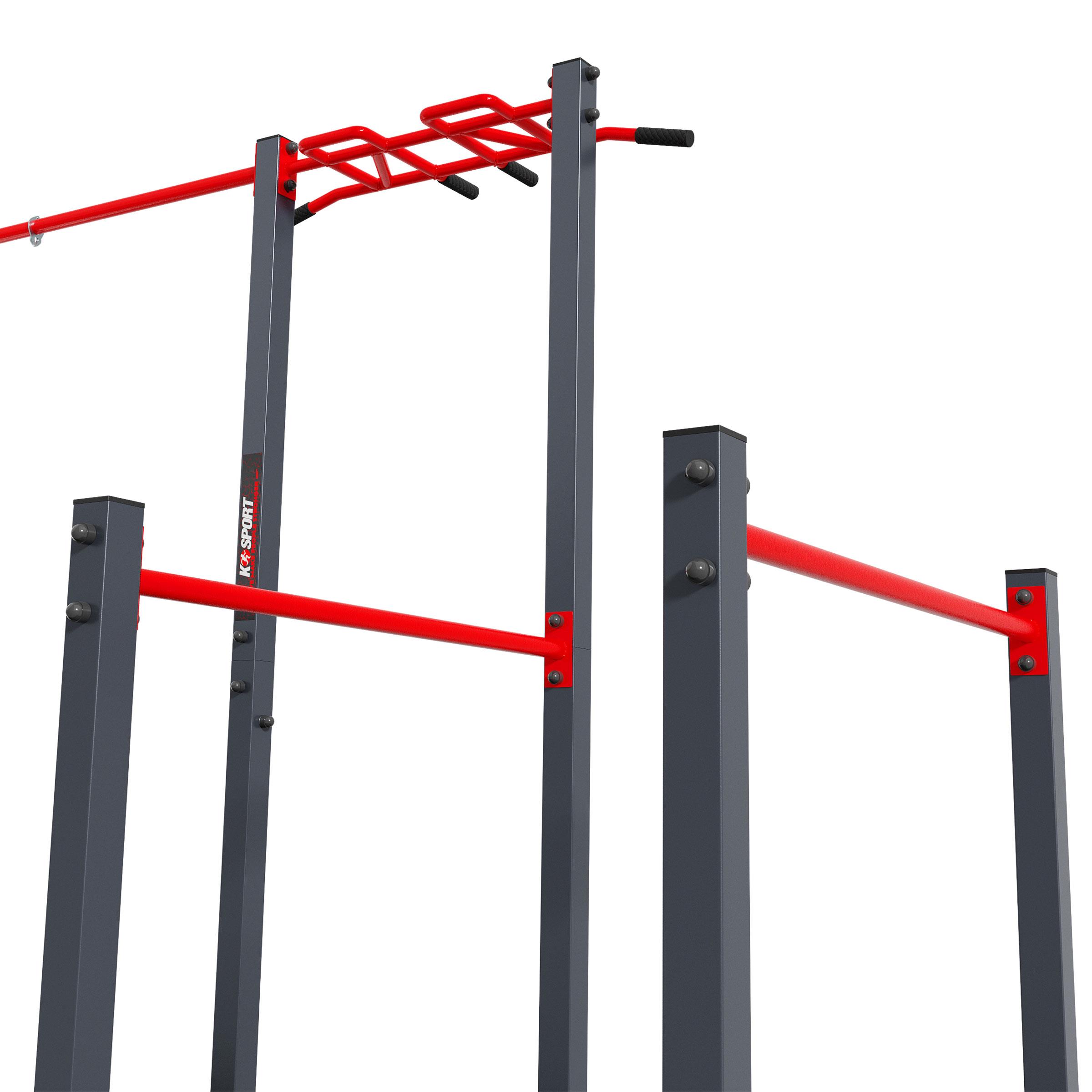 Stationaire gymnastiek apparatuur tuin met Monkey Bar Pull-up Bar + Bars