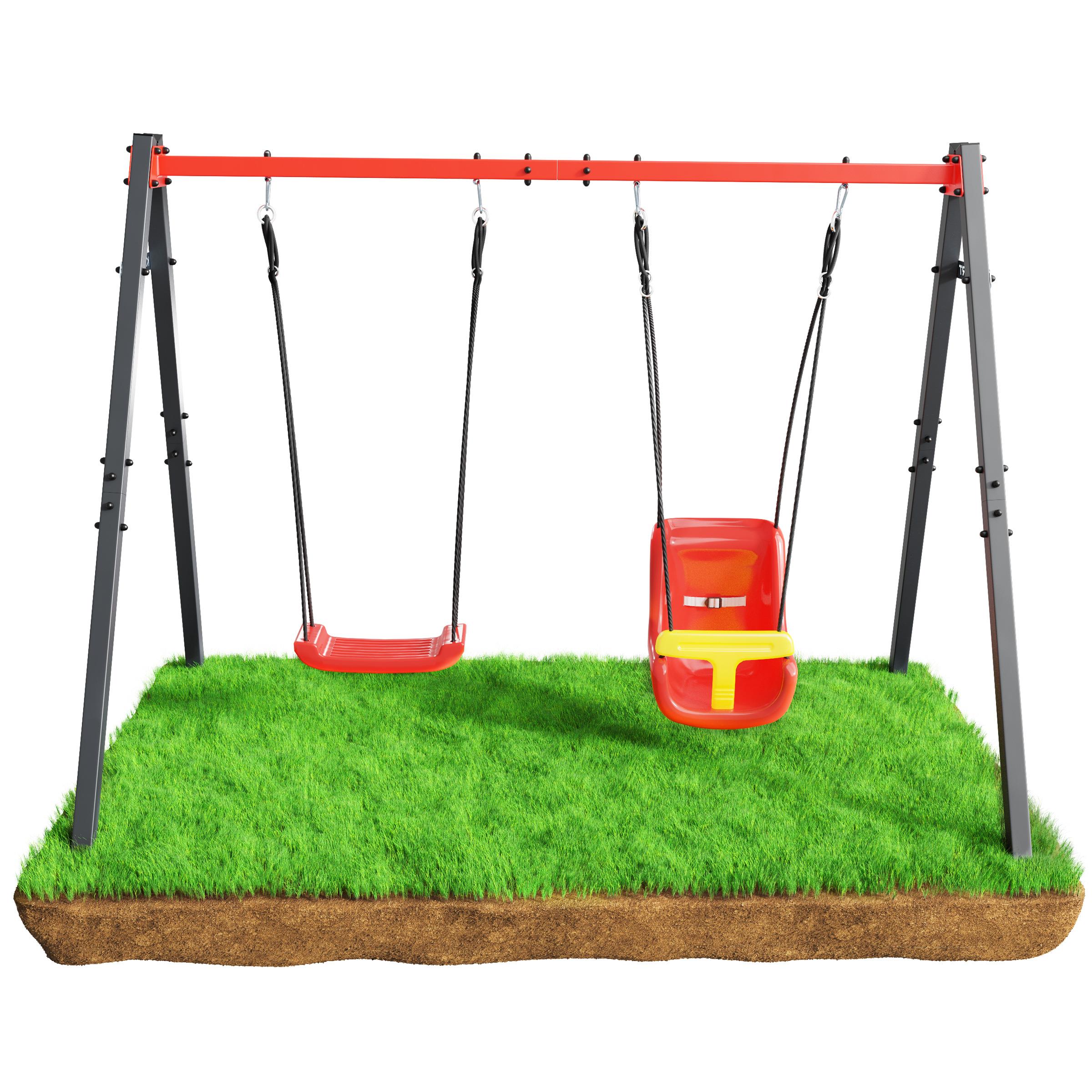 Tuin kinderschommel met plank en babyschommel