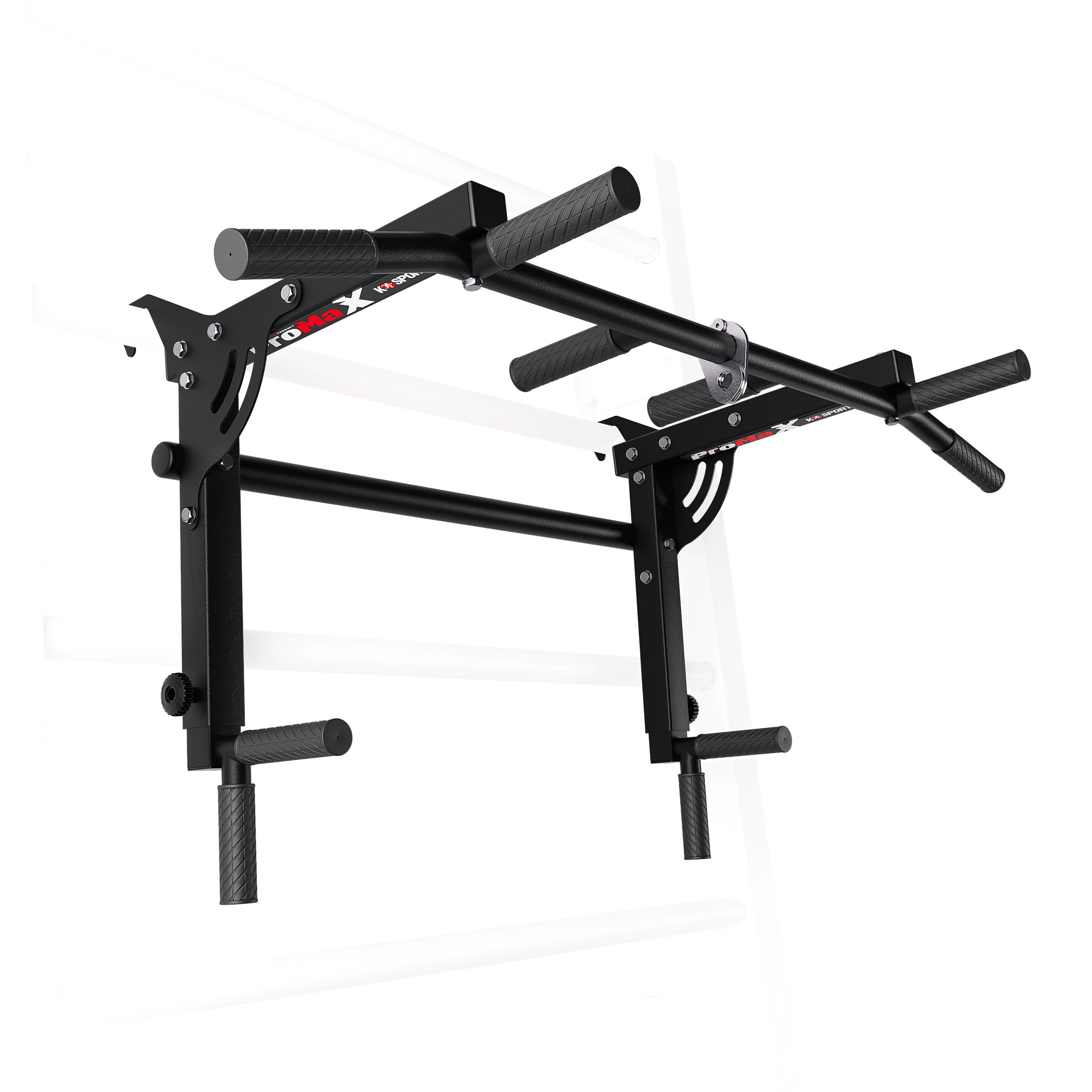 Trekstang + dip station voor wandrekken 2in1 | K-Sport